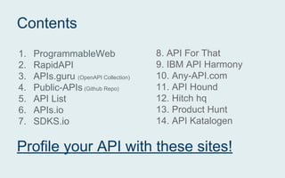 14 API Directories | PPT