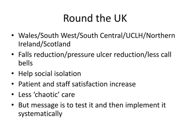 Hospital Pathways programme - Intentional Rounding | PPT | Healthcare ...