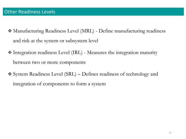 Technology Readiness Levels | PPTX | Computer Software and Applications ...