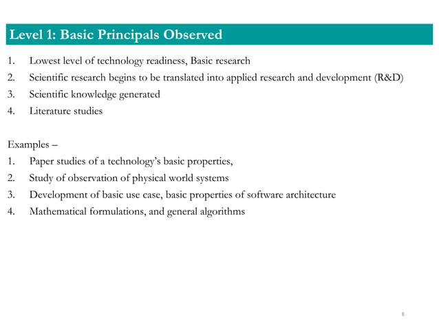 Technology Readiness Levels | PPTX | Computer Software and Applications ...