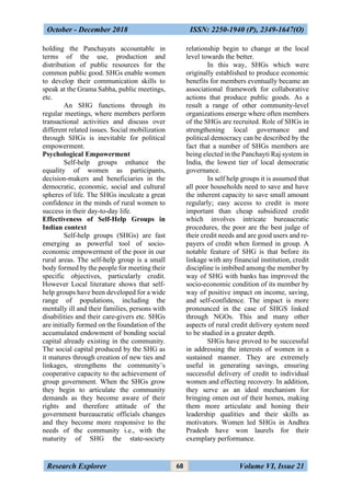 14 a study on women empowerment through self help groups in india | PDF