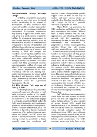 14 a study on women empowerment through self help groups in india | PDF