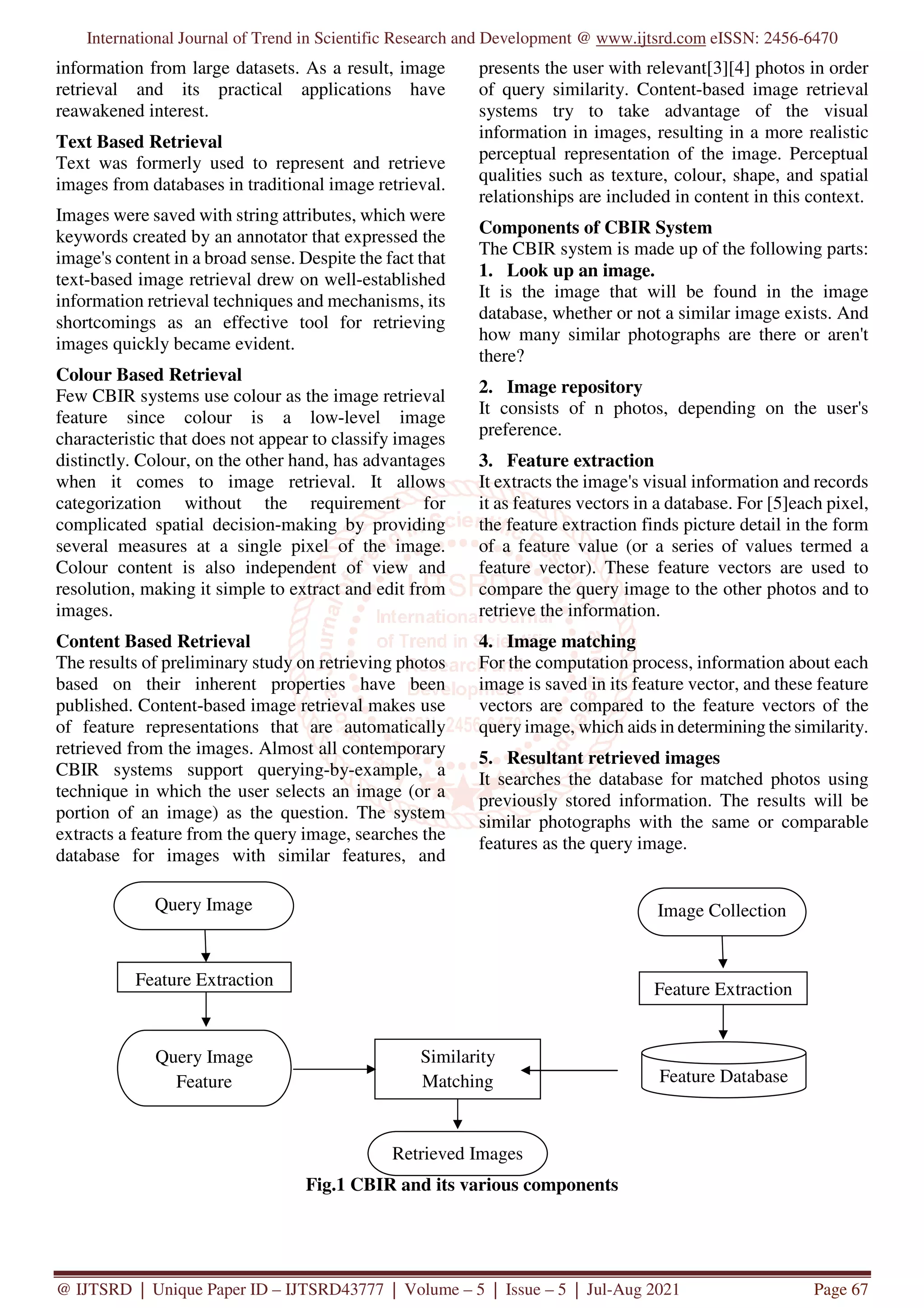 A Survey on Content Based Image Retrieval System | PDF