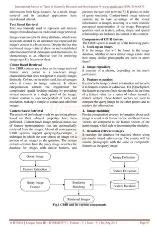 A Survey on Content Based Image Retrieval System | PDF