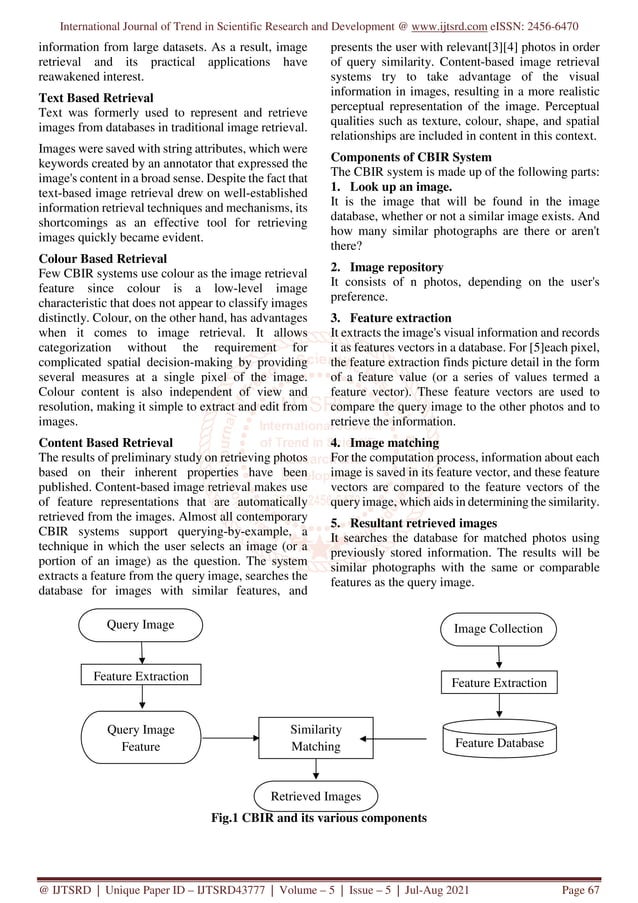 A Survey on Content Based Image Retrieval System | PDF