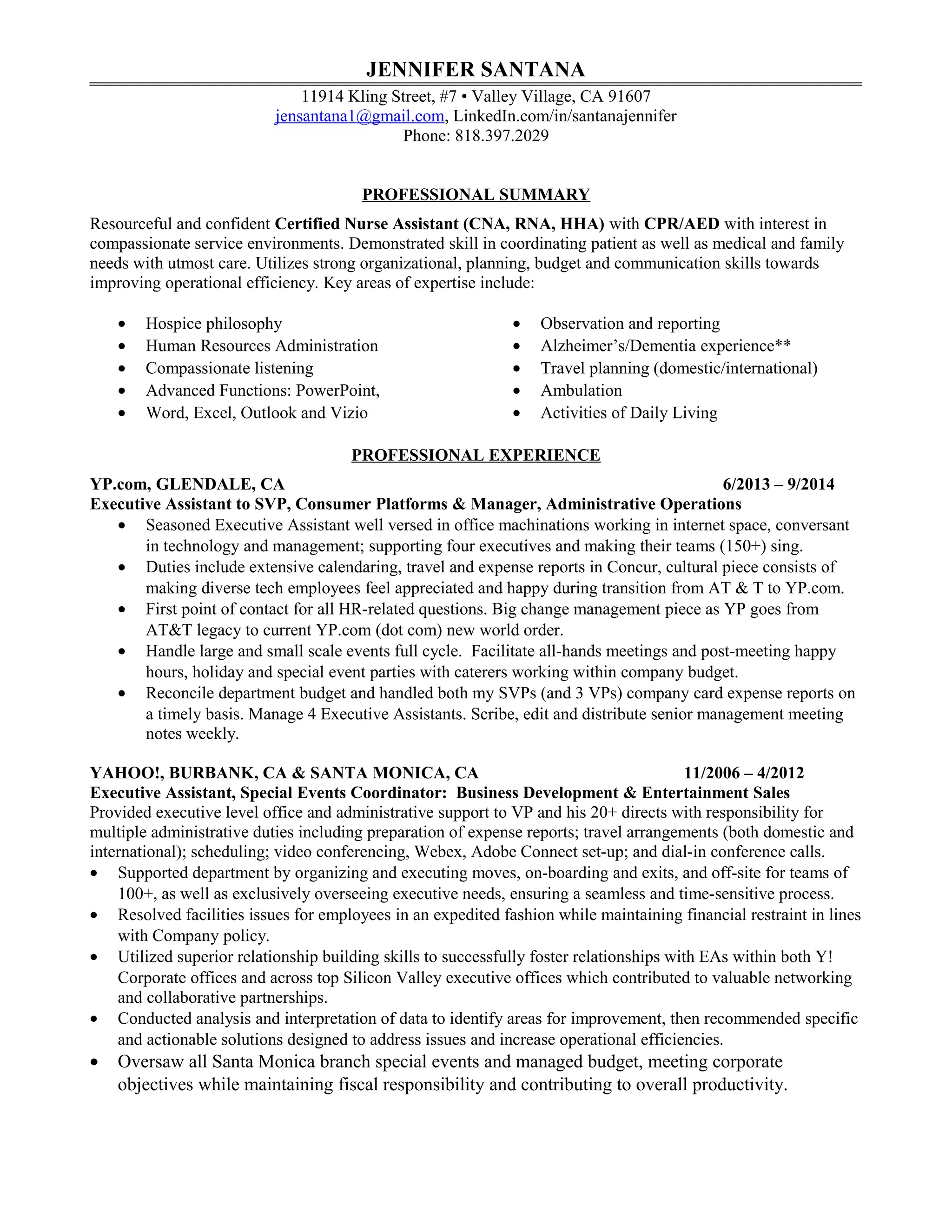 2016 CNA Resume | DOC