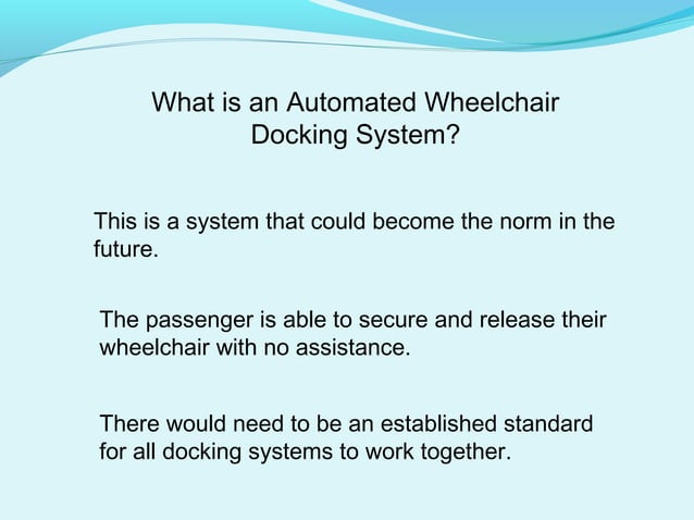 Steve Wheelchair Securements and Passenger Restraints | PPT