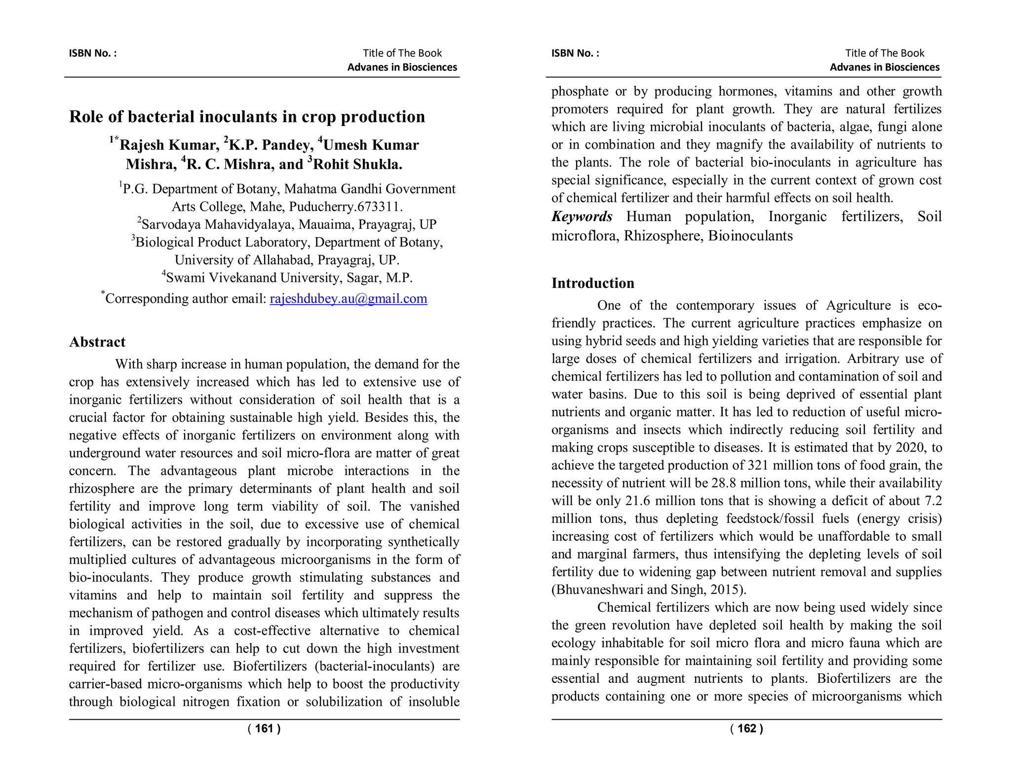 14 bacterial inoculant.pdf for development of biofertilizer | PDF