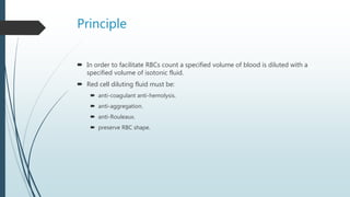 14bcb0010 rbc enumeration | PPTX | Blood Disorders | Diseases and ...