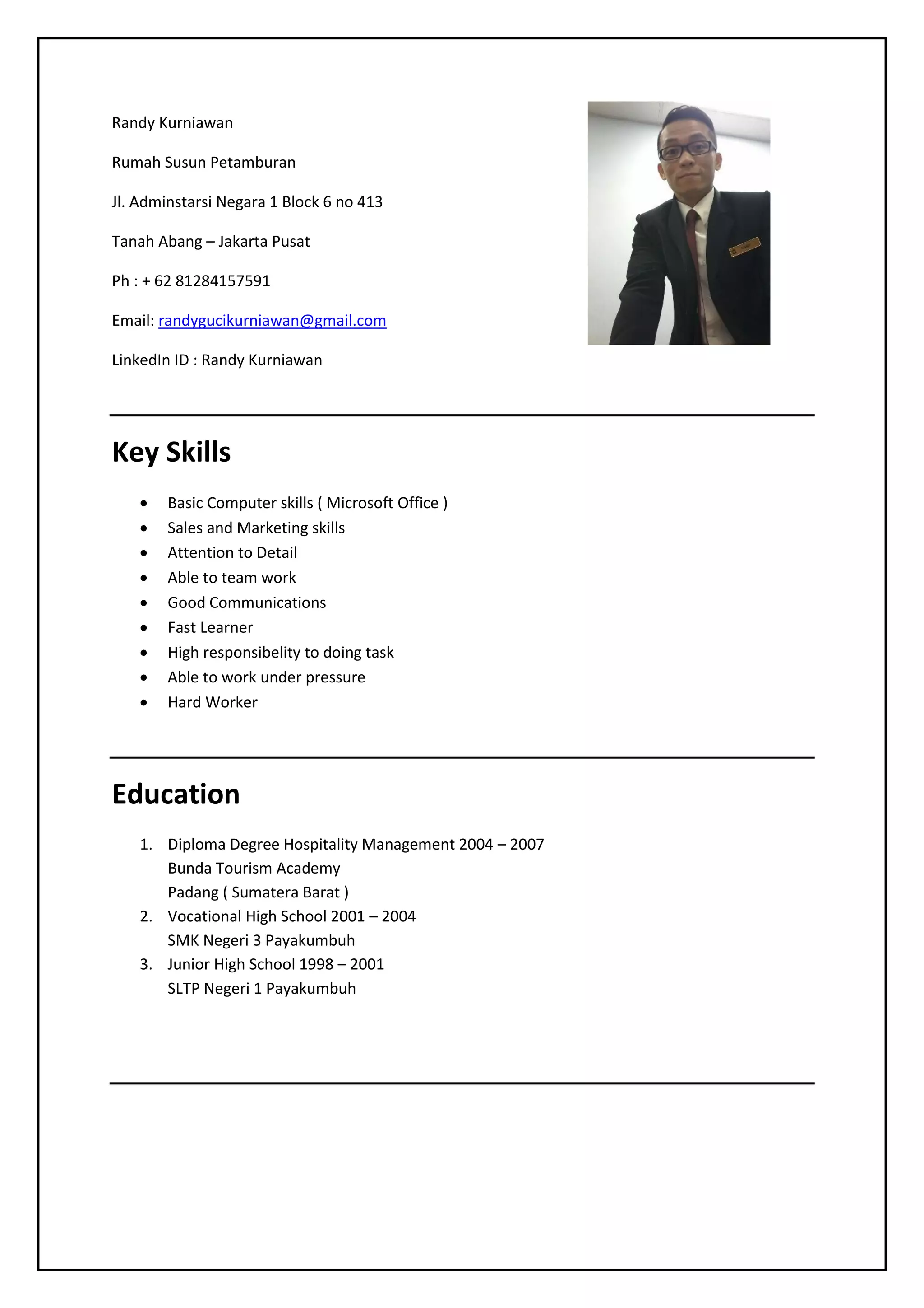 Randy Kurniawan CV | PDF