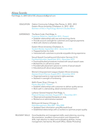 Alissa Resume(1) | PDF