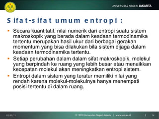 Termodinamika (14) b e_entropi,_apa_itu_entropi | PPT