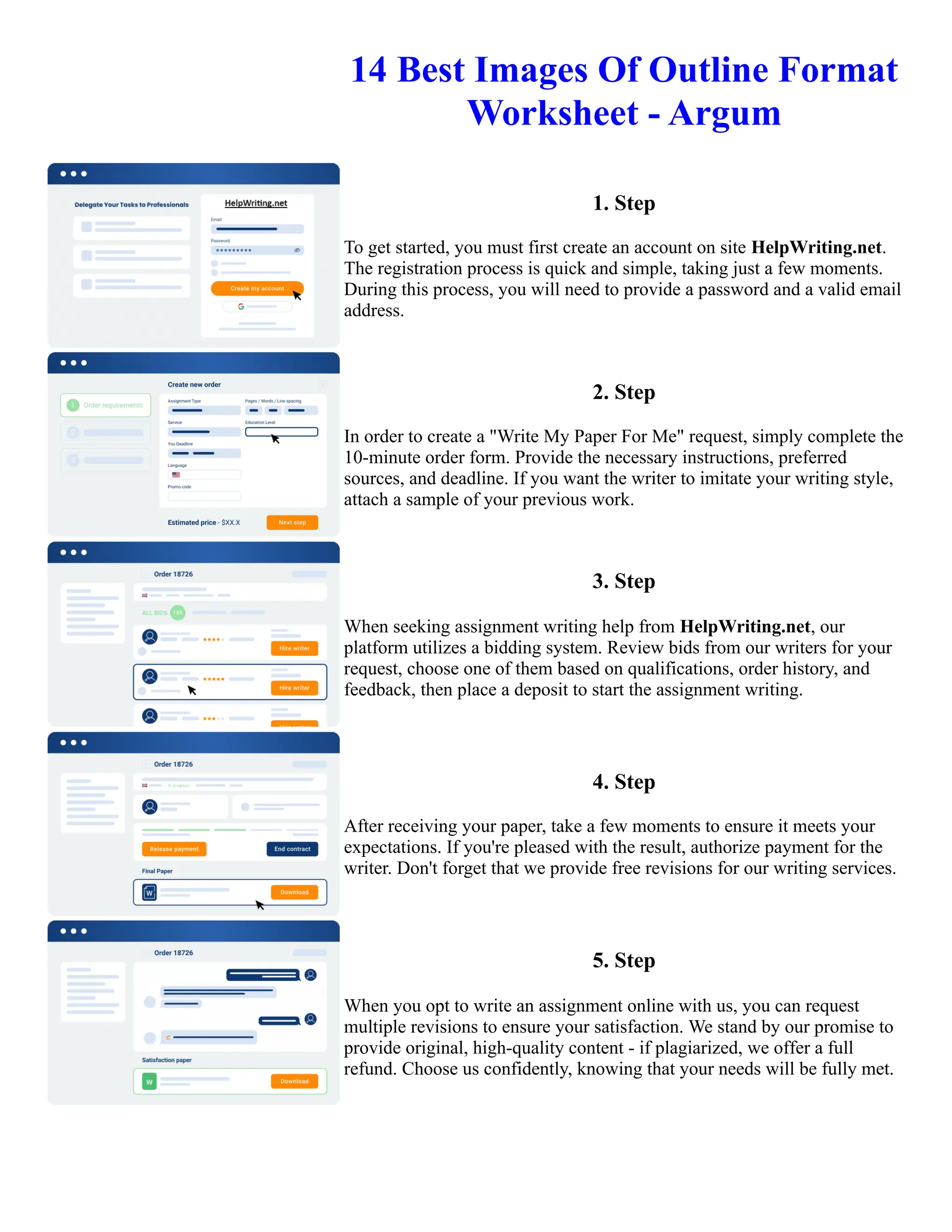 14 Best Images Of Outline Format Worksheet - Argum | PDF