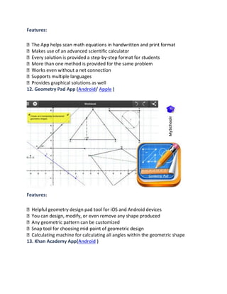 14 best math apps for students | PDF