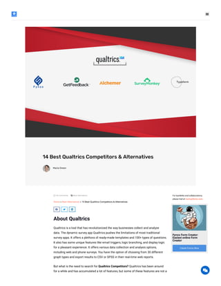 Alternative to qualtrics | PDF