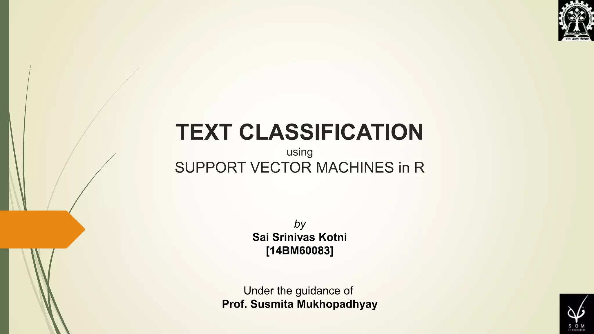 Presentation on Text Classification | PPTX