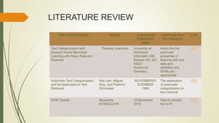 Presentation on Text Classification | PPTX