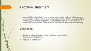 Presentation on Text Classification | PPTX