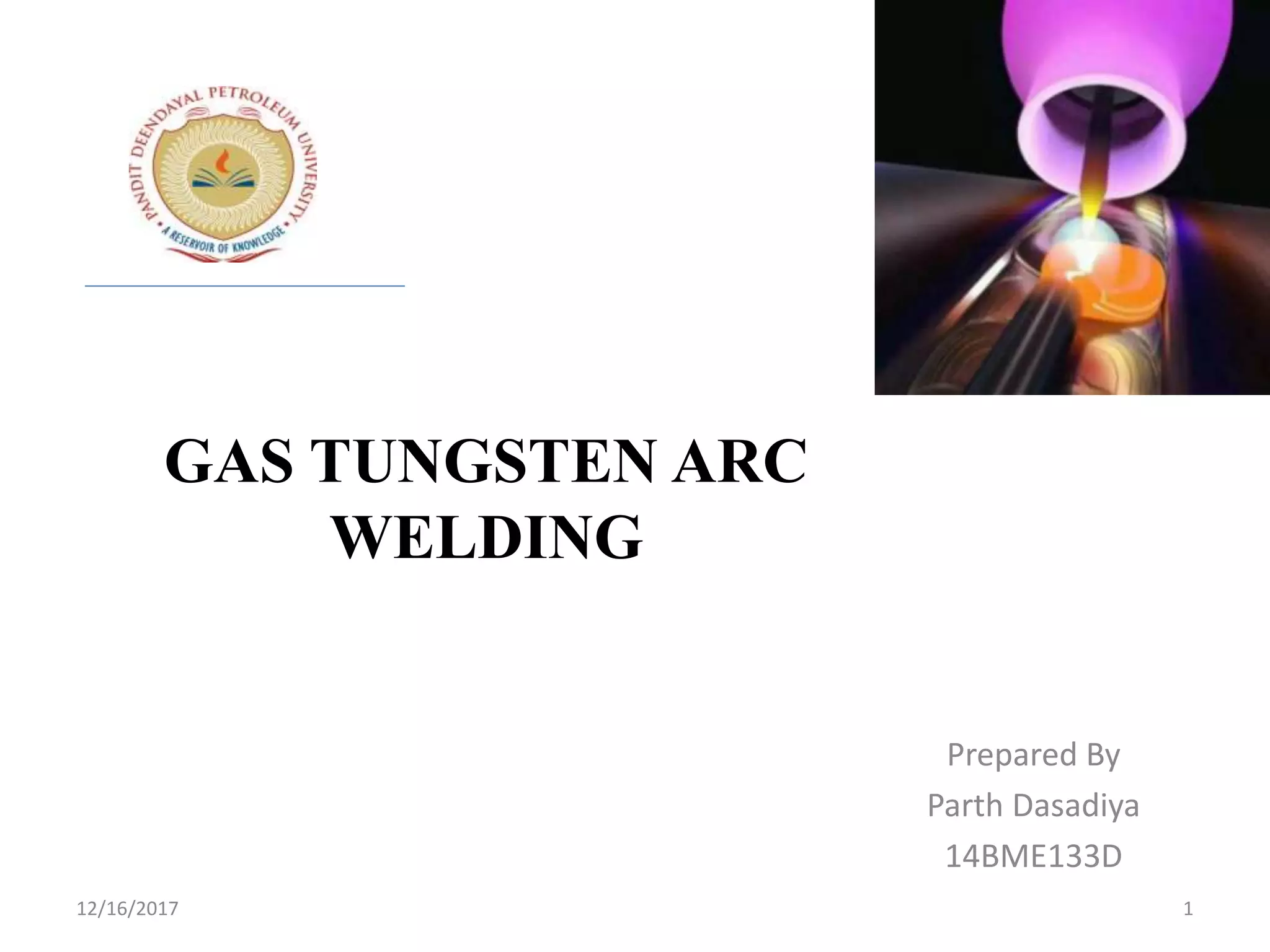 Gas Tungsten Arc Welding (ASM Handbook) | PPTX