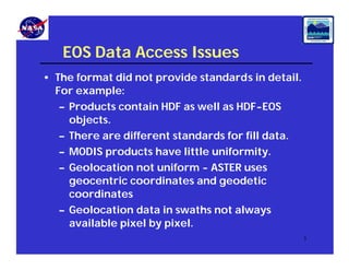 Generalized Conversion of HDF-EOS Products to GIS-Compatible Formats | PDF