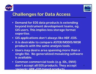 Generalized Conversion of HDF-EOS Products to GIS-Compatible Formats | PDF