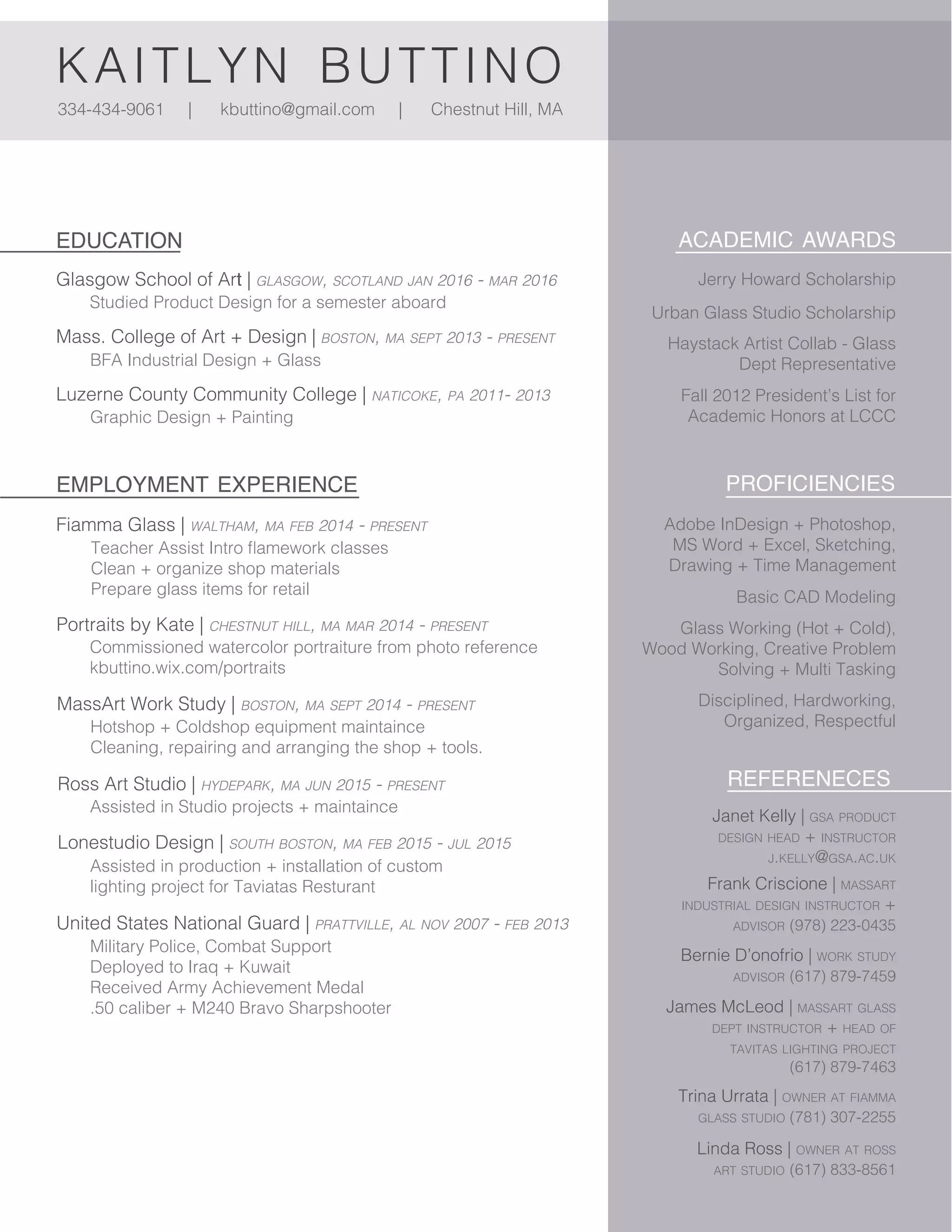 kbuttino_resume2016 | PDF