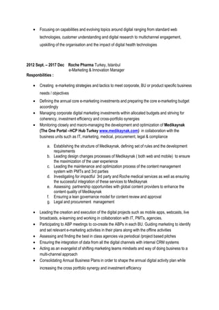 F.NUR OZALI CV 2017 | PDF | Business Administration | Business