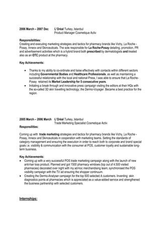 F.NUR OZALI CV 2017 | PDF | Business Administration | Business