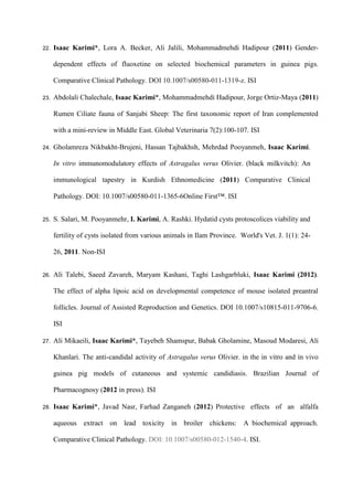 Dr Isaac Karimi CV | PDF