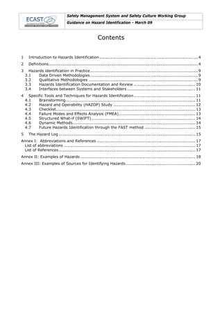 ECASTSMSWG-GuidanceonHazardIdentification | PDF