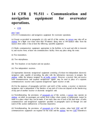 14 CFR (Over Water Flight Requirements).docx