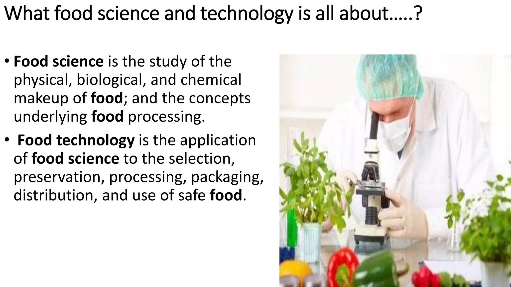 Intro to food technology | PPTX