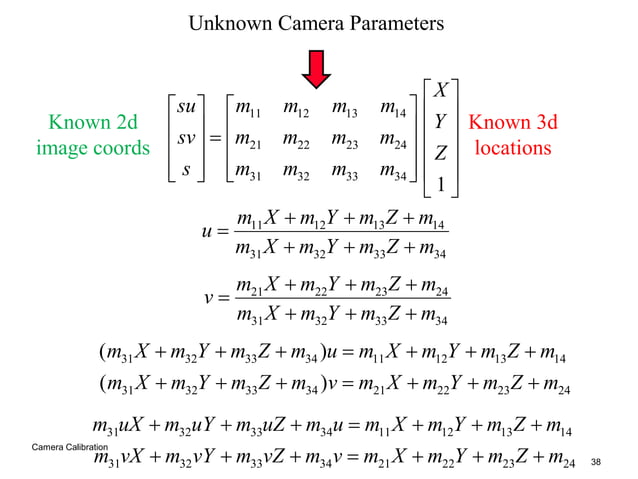 14 cie552 camera_calibration | PPT