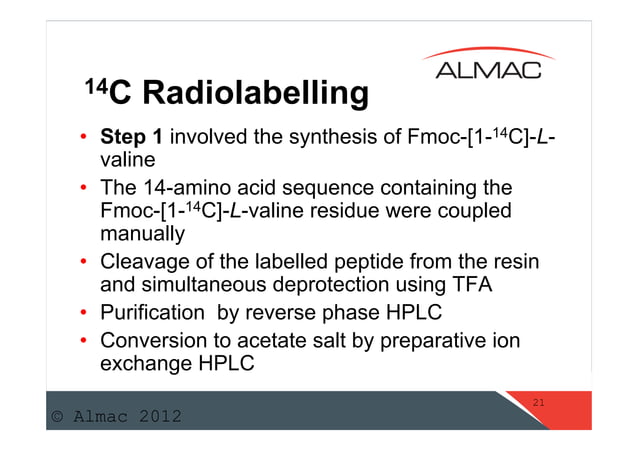 14C Labelled Peptide API\'s by Sean Kitson | PPT