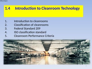 Cleanroom Introduction for Poly Students | PPTX