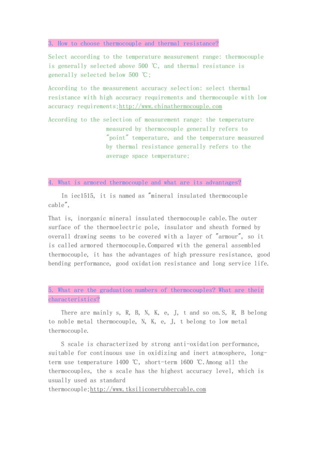14 common questions about thermocouple temperature measurement | DOCX ...