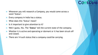 14 company status you must know | PPTX