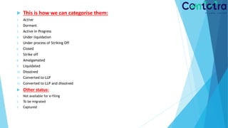 14 company status you must know | PPTX