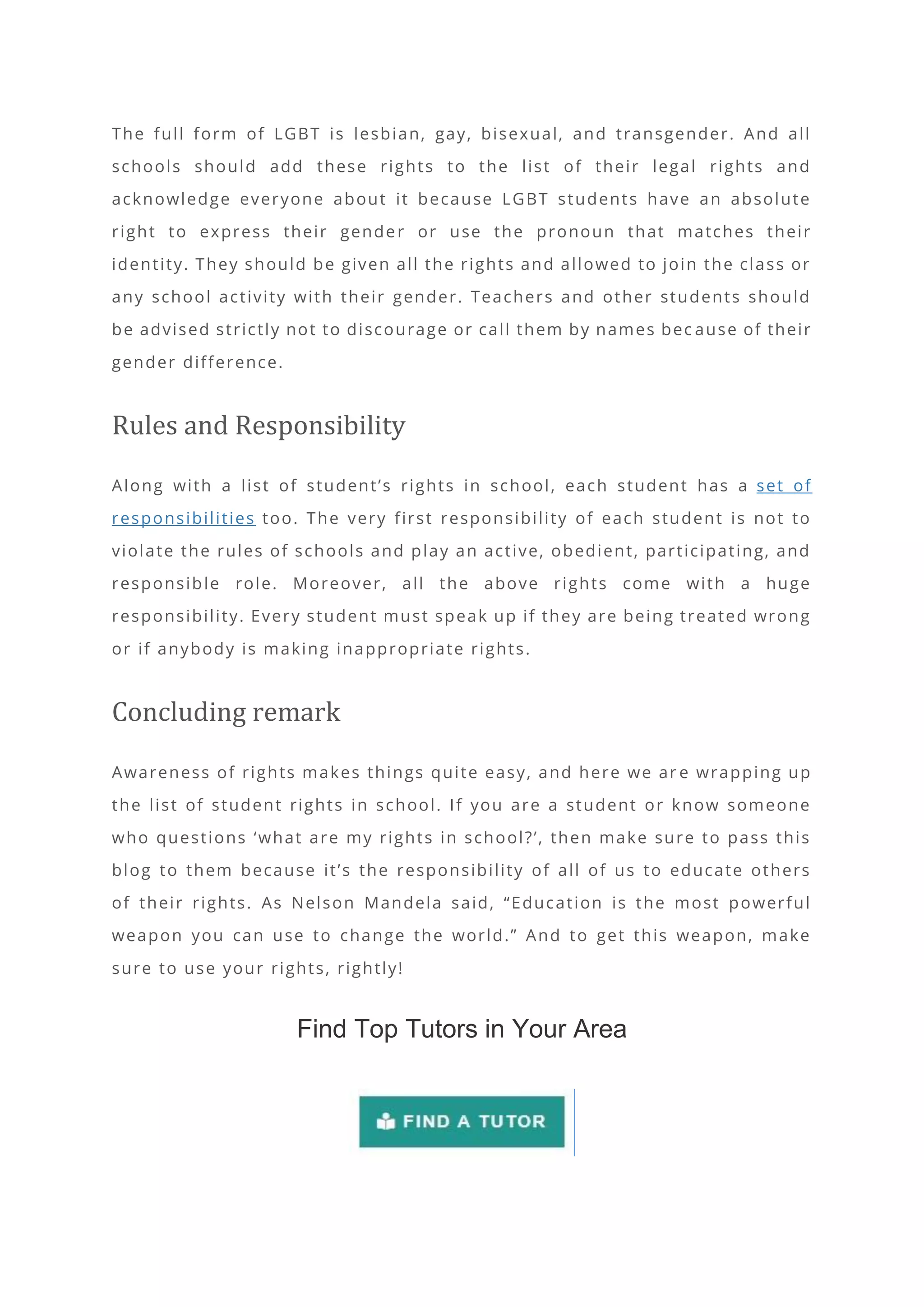 14 complete list of students rights in school | PDF