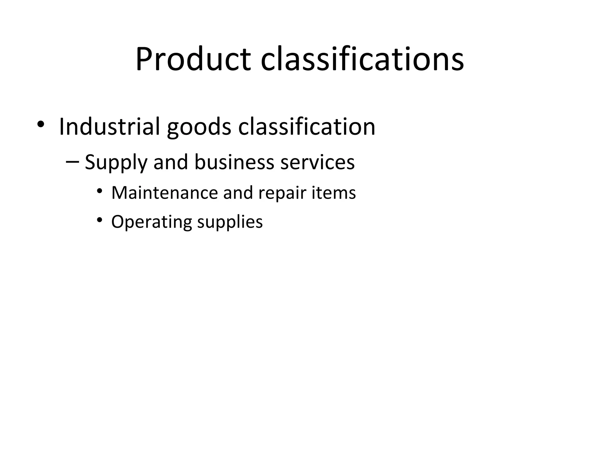 products levels & classification | PPT