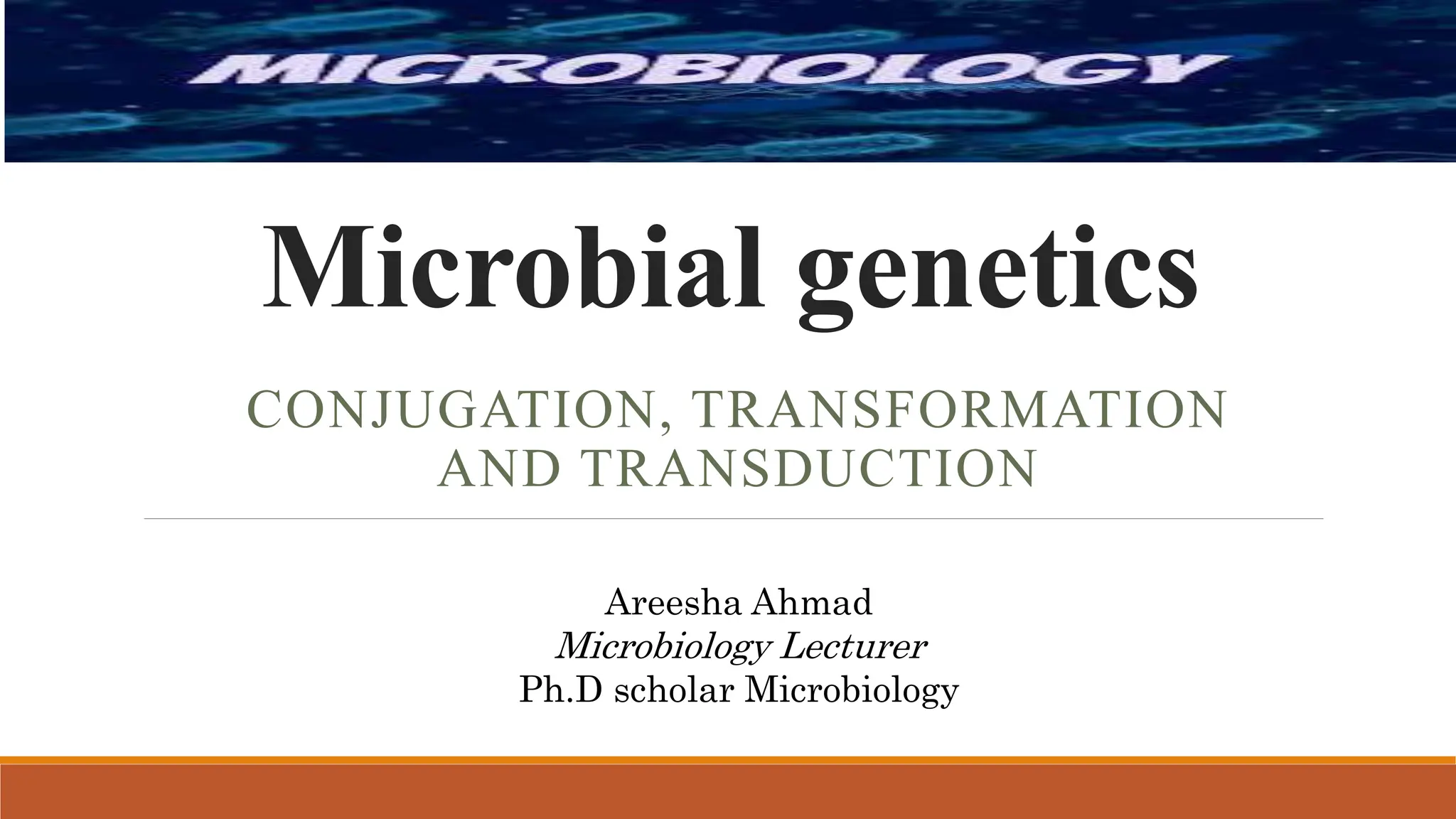 DPT - Conjugation, transduction and transformation | PPTX