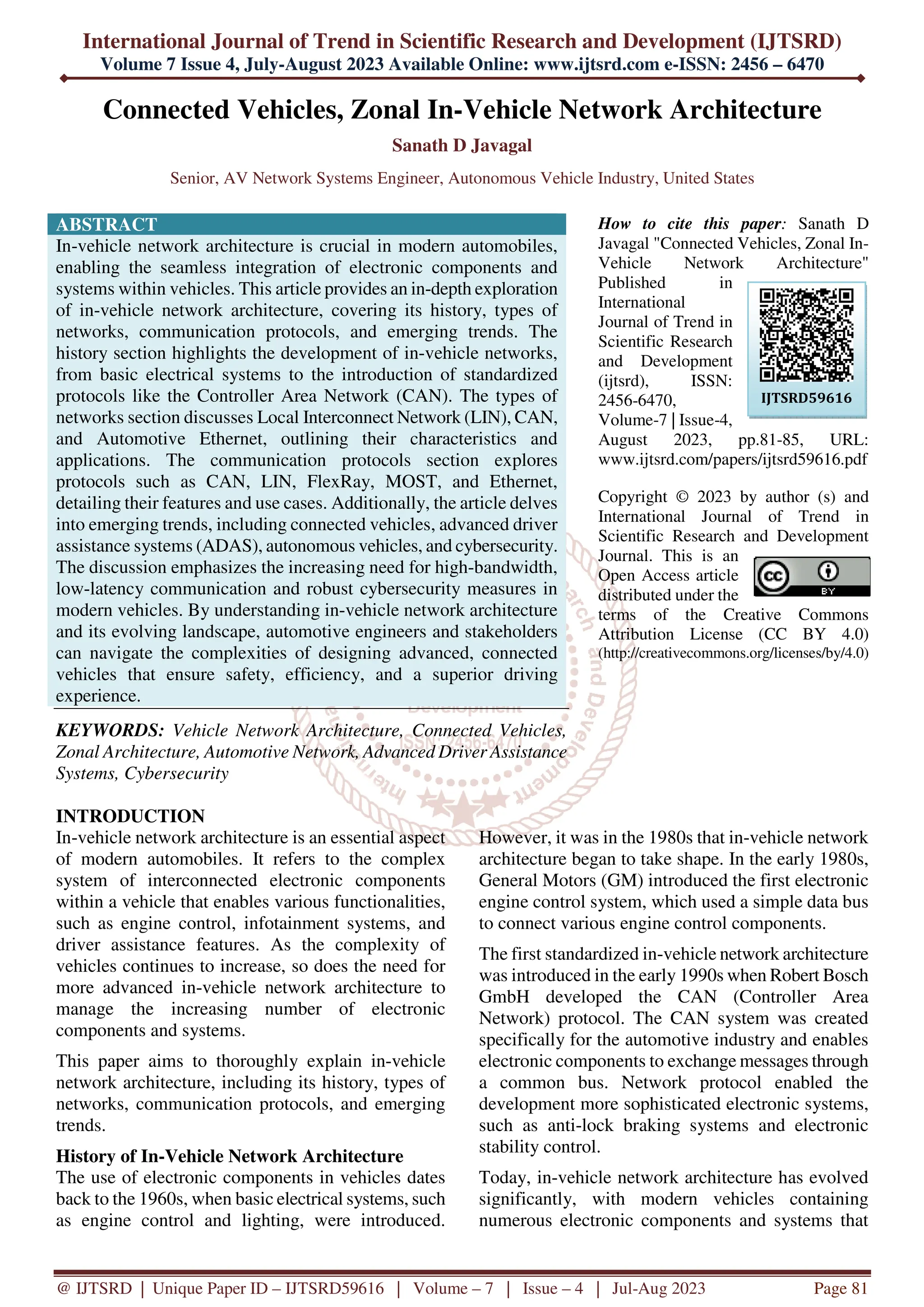 Connected Vehicles, Zonal In Vehicle Network Architecture | PDF | Computer Networking | Computing