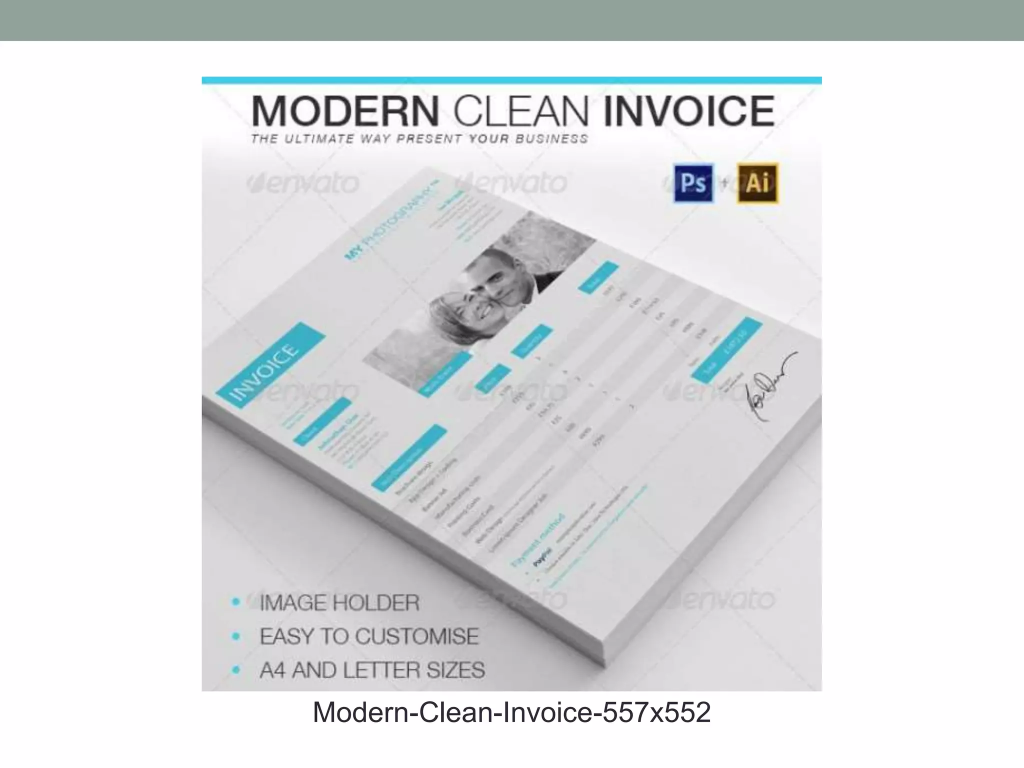 14 contoh invoice desain modern | PPTX