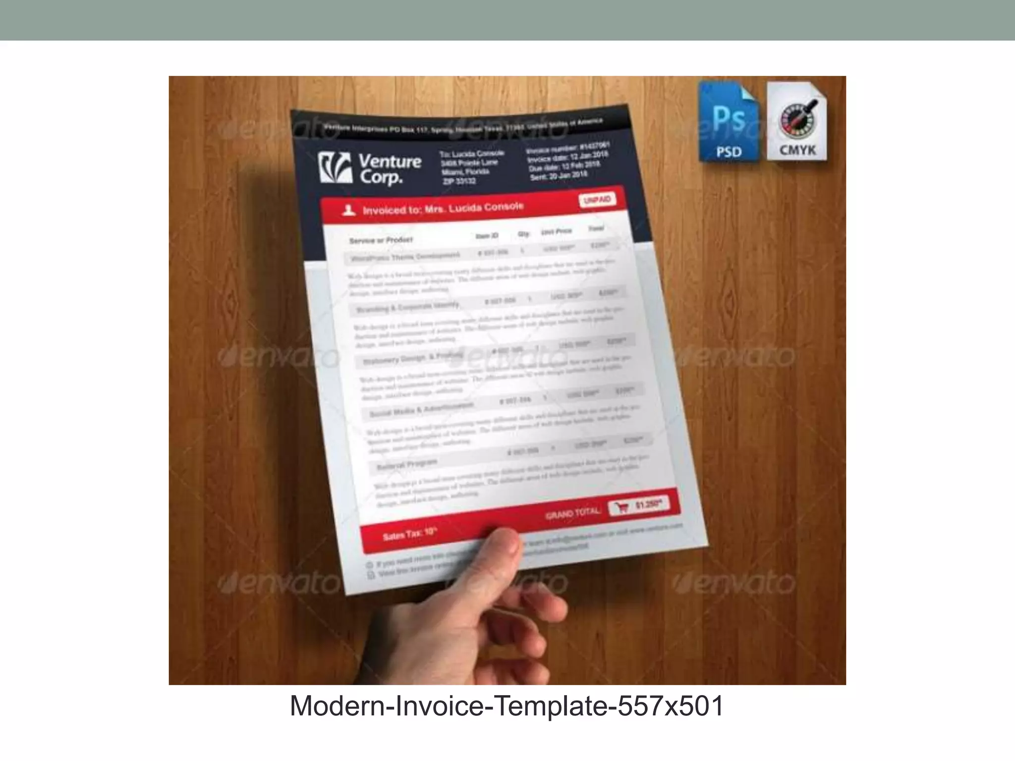 14 contoh invoice desain modern | PPTX