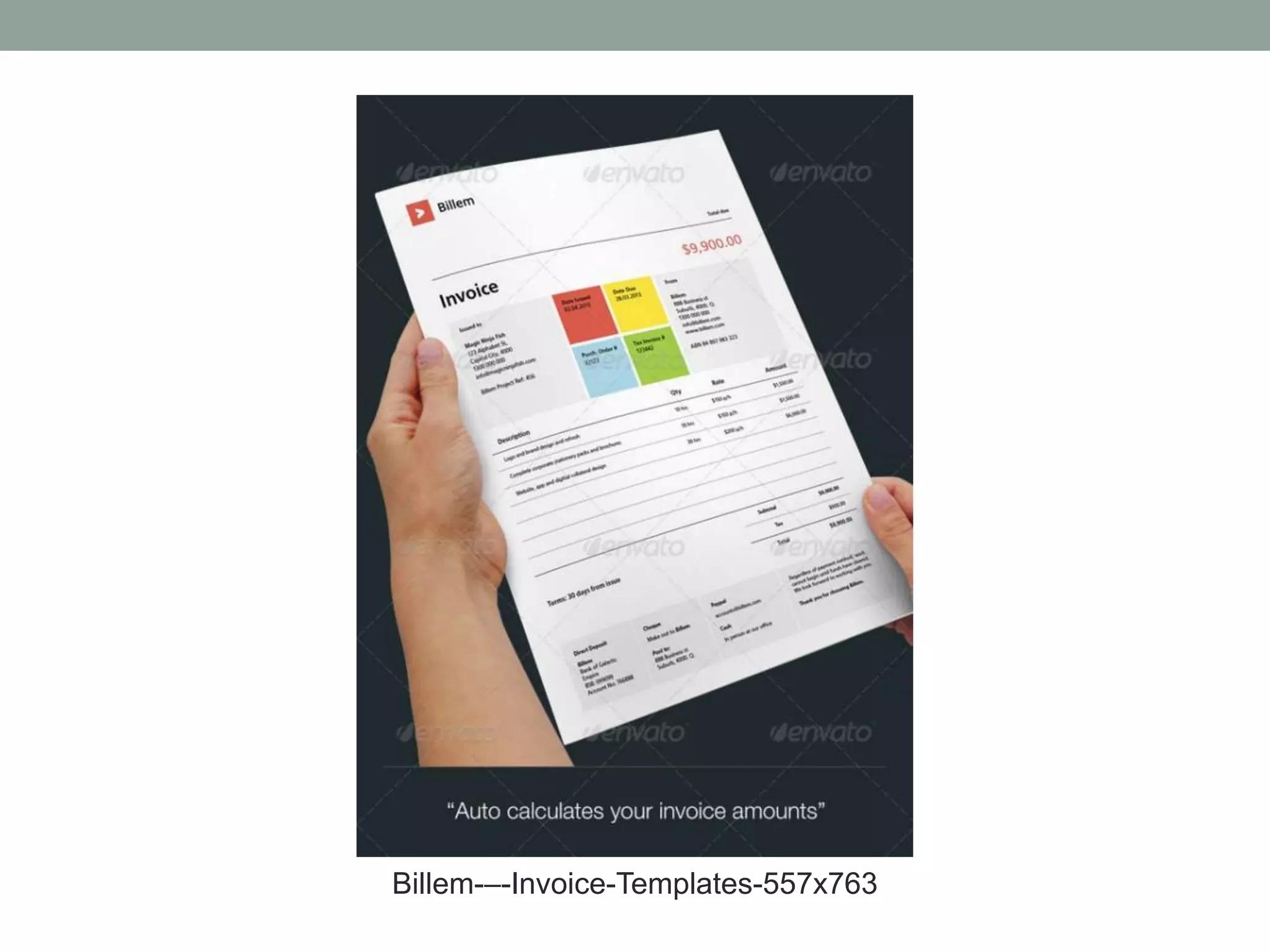 14 contoh invoice desain modern | PPTX