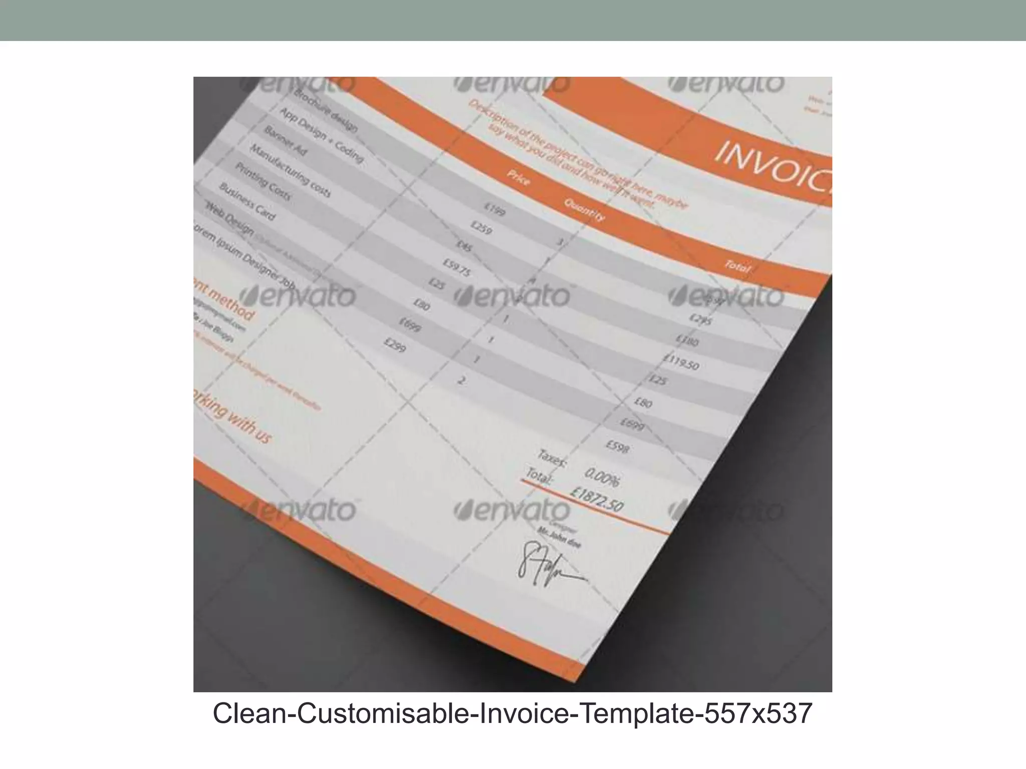 14 contoh invoice desain modern | PPTX