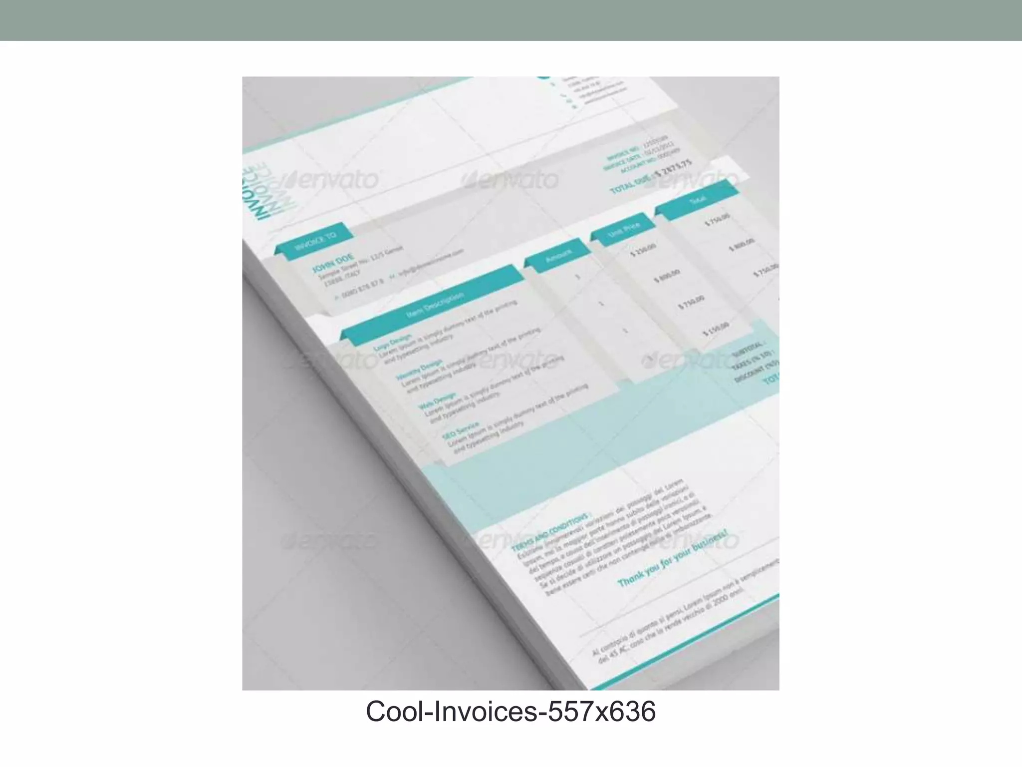 14 contoh invoice desain modern | PPTX