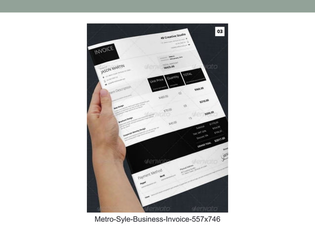 14 contoh invoice desain modern | PPTX