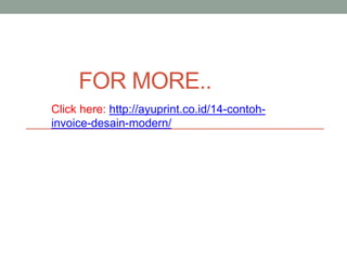 14 contoh invoice desain modern | PPTX