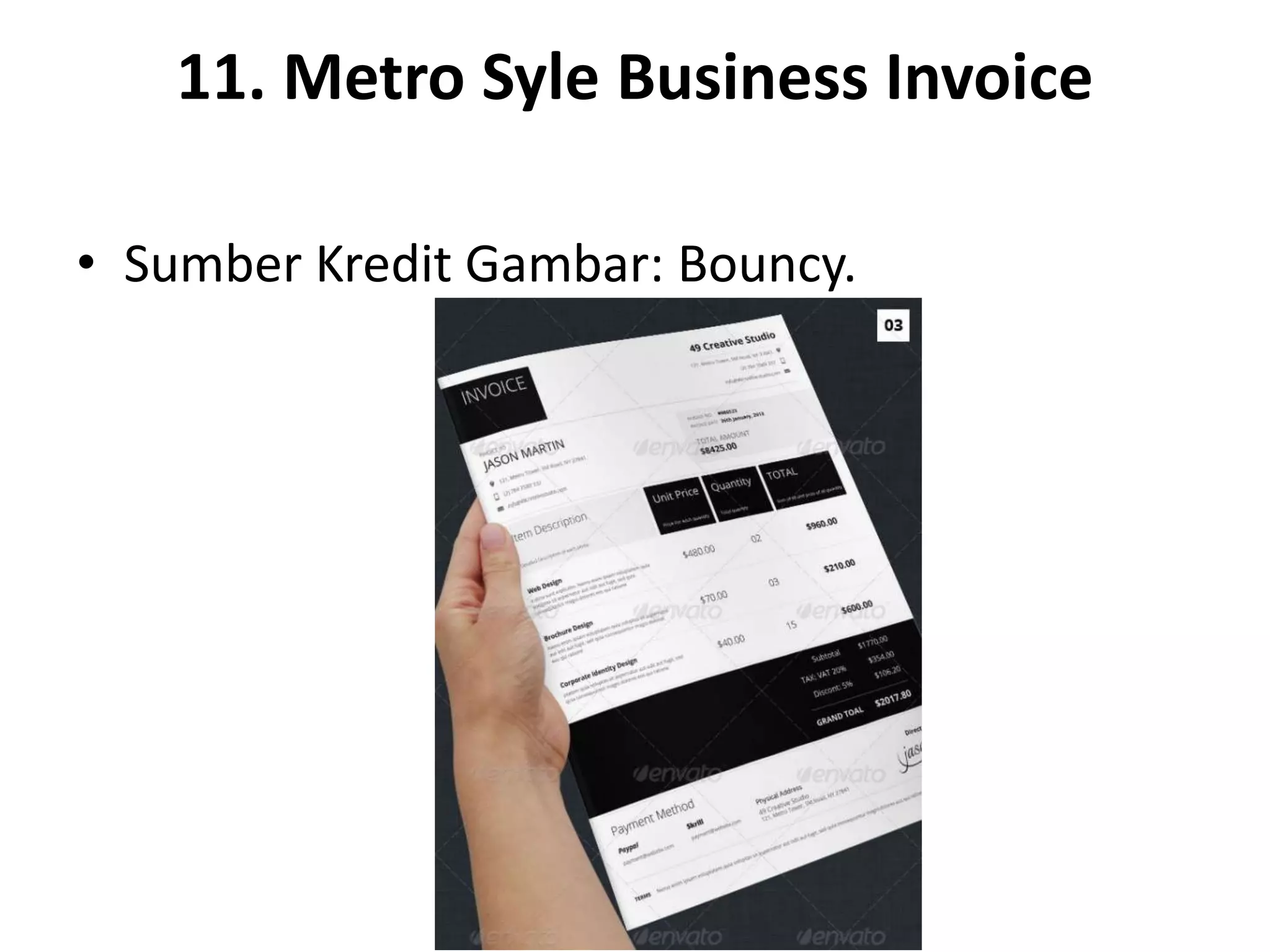 14 contoh invoice desain modern | PPTX